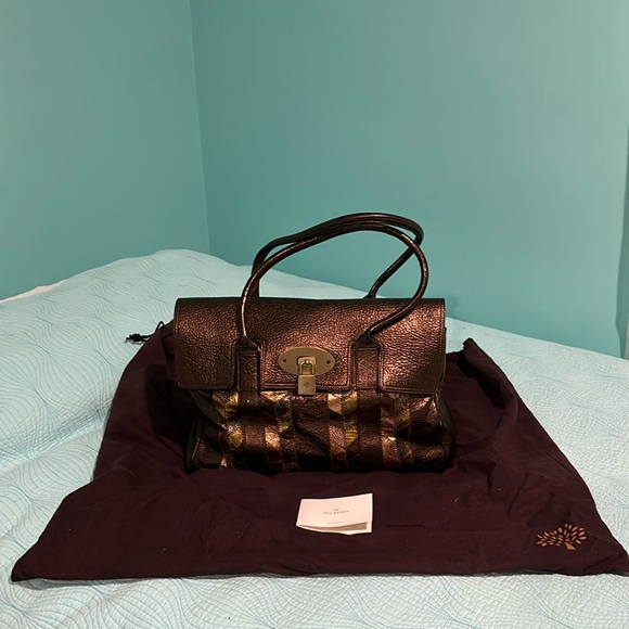 Mulberry | Bags | Mulberry Limited Edition Bayswater In Metallic Brown ...
